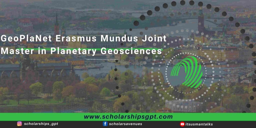 GeoPlaNet Erasmus Mundus Joint Master in Geosciences